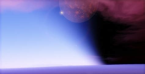 a planet casting shadows on its moon causing day and night at the same time r spaceengine