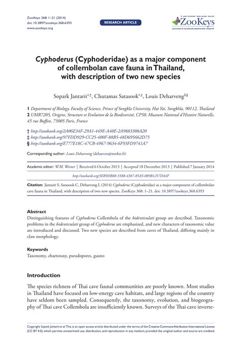 Pdf Cyphoderus Cyphoderidae As A Major Component Of Collembolan