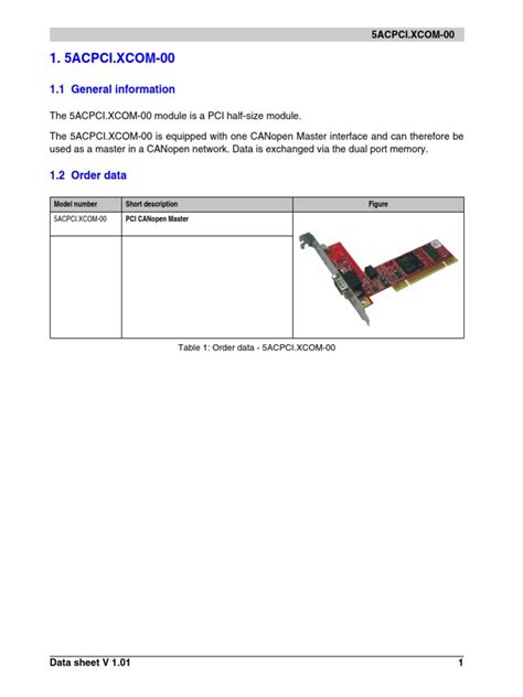 5acpci Xcom 00 1 1 General Information Download Free Pdf Manufactured Goods Computing