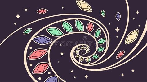 Abstract Swirling Pattern With Embedded Geometric And Organic Shapes Vector Design Generative Ai