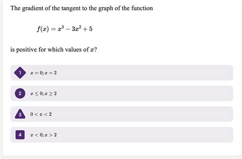 Solved The Gradient Of ﻿the Tangent To ﻿the Graph Of ﻿the