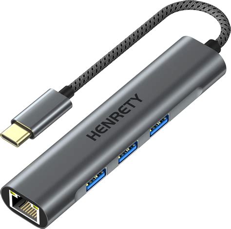 Usb C To Ethernet Adapter 4 In 1 Usb C Hub With 3 Usb 3 0