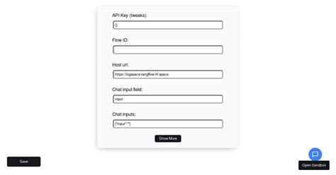 Langflow Embedded Chat Example Codesandbox