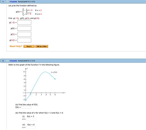 Solved Points TanApCalcBr Let G Be The Chegg Com