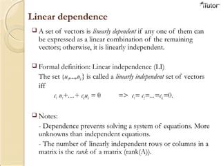 Linear Algebra And Matrix PPT