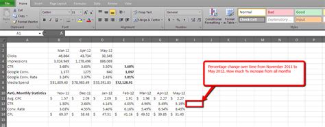 Microsoft Excel 2010 How To Calculate Percentage Change Over A Period Of Time Super User