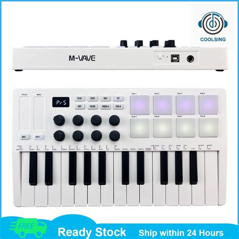 M Vave Mini Portable 25 Key Midi Control Keyboard Usb Keyboard Midi Controller With 25 Velocity