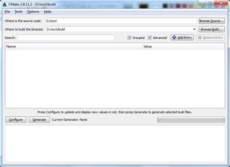 Open Cascade Technology Building With Cmake