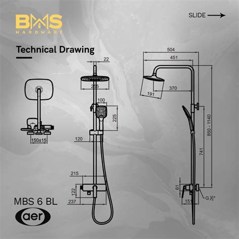 Jual Aer Mixer Bathub Shower Set Black Kran Panas Dingin Shower Mandi