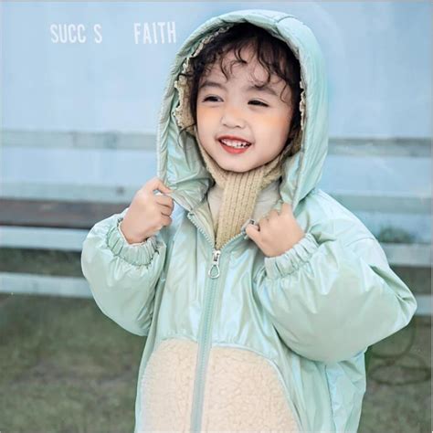 가을 겨울 한국 후드 어린이 다운 재킷 소녀 Thiscker 따뜻한 어린이 다운 코트 소년 어린이 겉옷다운and파카 Aliexpress