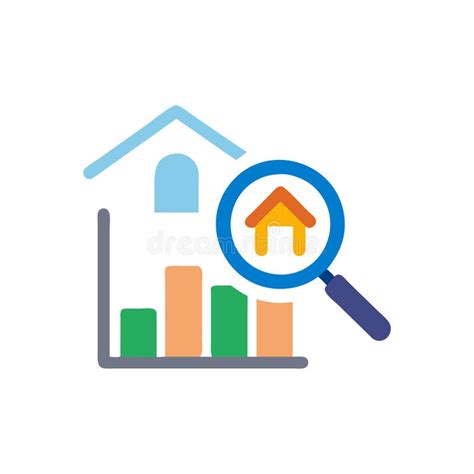 Housing Demand Analysis Icon For Economic Insights Stock Illustration