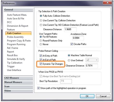 Path Creation Preferences