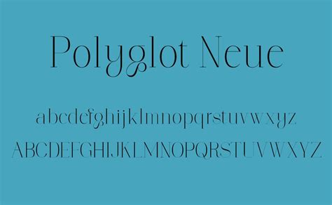 Polyglot Neue Font Font Tr