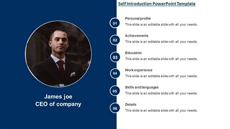 Self Introduction Powerpoint Template Powerpoint Templates Powerpoint Templates