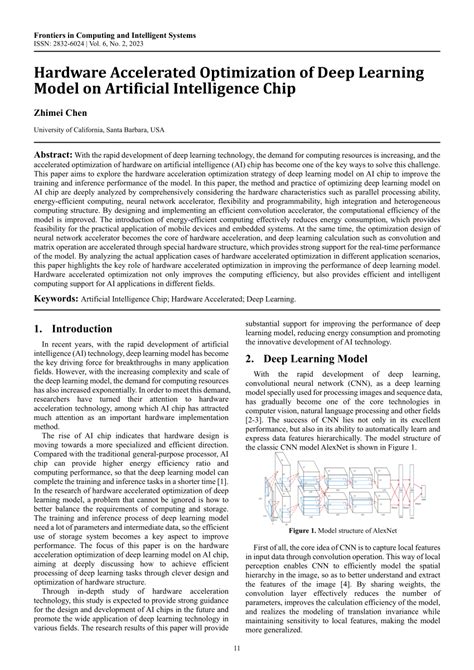 Pdf Hardware Accelerated Optimization Of Deep Learning Model On