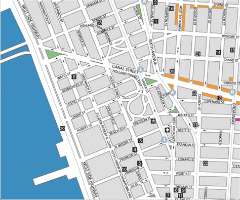 New York City Chinatown Manhattan Canal Street Map