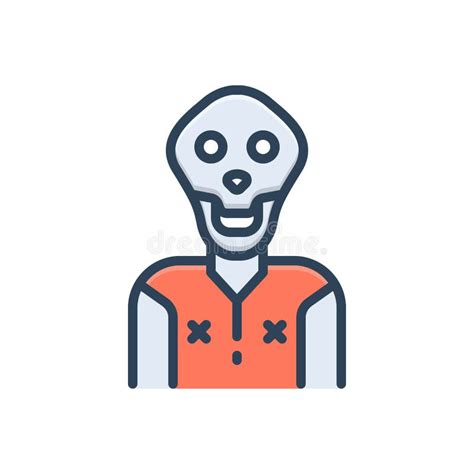 Color Illustration Icon For Deadly Fatal And Malignant Stock Vector