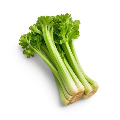 Premium Ai Image A Bunch Of Celery On A White Background