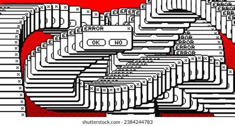 Critical Error Warning Popup Message Vintage Stock Vector Royalty Free 2384244783 Shutterstock