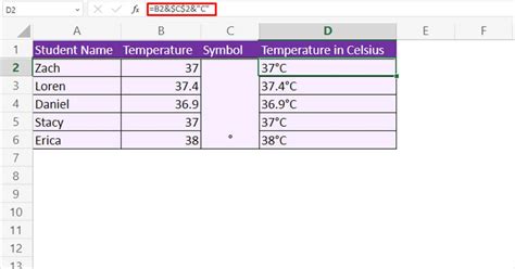 How To Insert A Degree Symbol In Excel