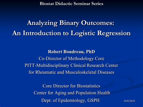 Analyzing Binary Outcomes