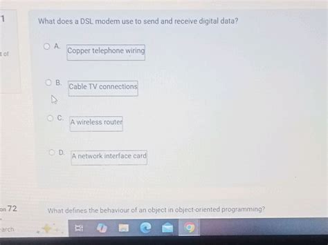 What Does A DSL Modem Use To Send And StudyX