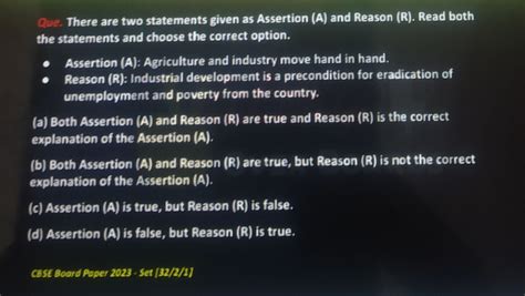 Que There Are Two Statements Given As StudyX