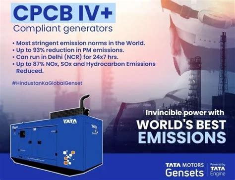 30 Kva Cpcb 4 Tata Motors Silent Diesel Generator 3 Phase Tata Genset