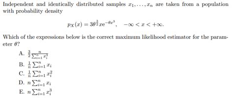 Solved Independent And Identically Distributed Samples