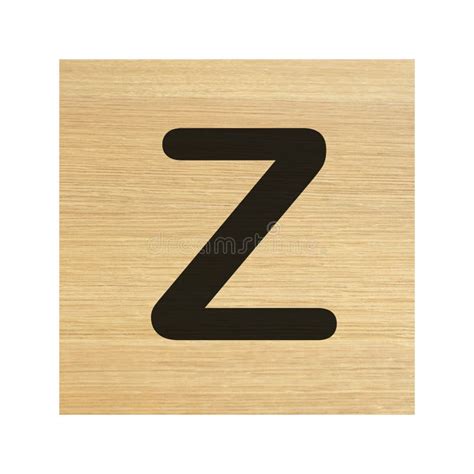 Z Wood Block On White With Clipping Path Stock Image Image Of