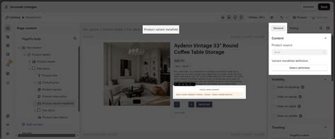 How To Use Shopify Product Variant Metafield In Pagefly