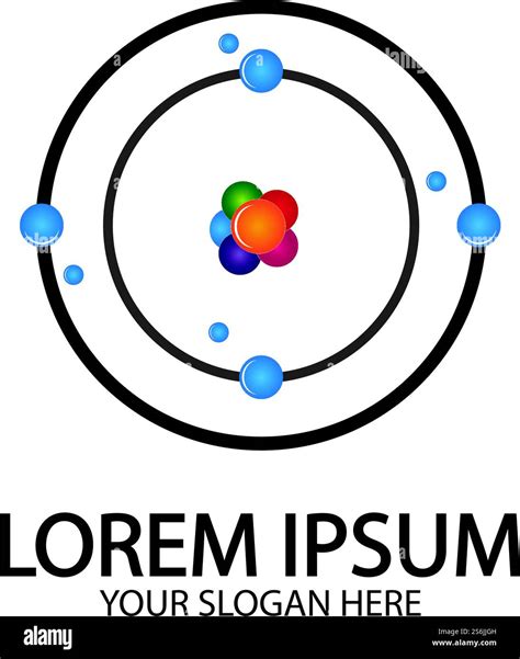 Atom Icon Vector Illustration Symbol Of Science Education Nuclear Physics Scientific