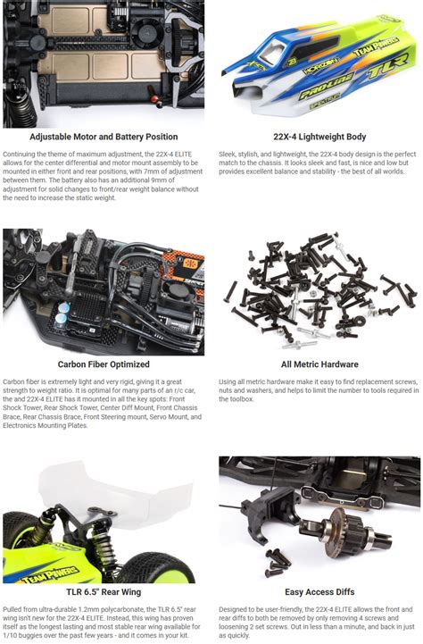 TLR TLR03026 1 10 22X 4 ELITE 4WD Buggy Race Kit