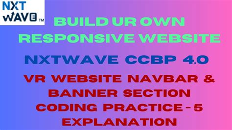Vr Website Navbar And Banner Sectioncoding Practice 5 Explanation