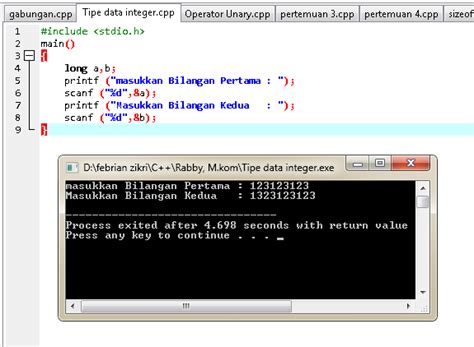 Pengertian Dan Contoh 5 Tipe Data Pada Pemrograman C Zikri Tekno