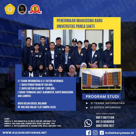 Kuliah S1 Teknik Informatika Dan S1 Sistem Informasi Kelas Karyawan Di Universitas Panca Sakti