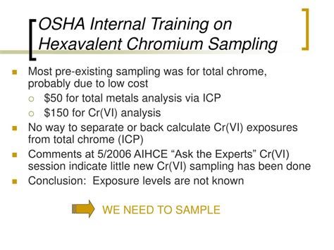 Ppt Update Hexavalent Chromium Cr Vi Powerpoint Presentation Free Download Id 320930