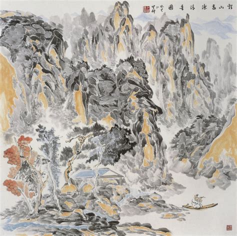 谿山高洁清音图 温润玉洁 天籁清音系列 山水之国画作品 卜登科档案馆 笔歌墨舞 永不落幕的在线书画展厅