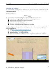 Lab Exploring Density Chem The Density Of Different Substances Lab Html NgExploring