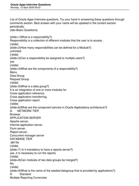 Oracle Apps Interview Questions Pdf