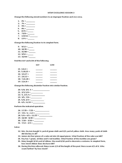 Grade 4 Mtap Excellence Session 3 Pdf Arithmetic Elementary
