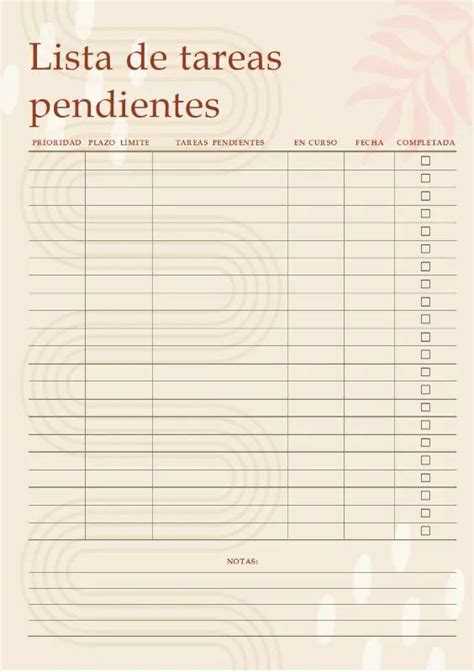 Lista De Tareas Pendientes Documento Microsoft Create