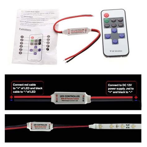 In Line Led Light Controller Mini 12v Rf Wireless Grandado