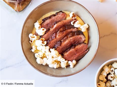 Magret De Canard Polenta Et Pop Corn Découvrez Les Recettes De