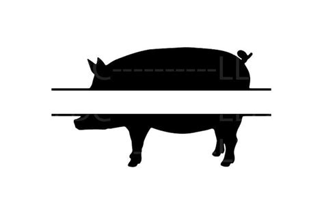 Split Pig Svg Png Dxf  Split Hog Svg Barnyard Animals Split