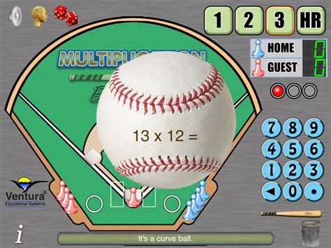 Multiplication Baseball By Ventura Educational Systems