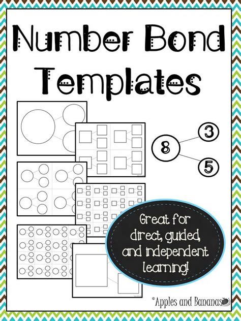 Number Bond Templates Number Bond Elementary Math Education Math