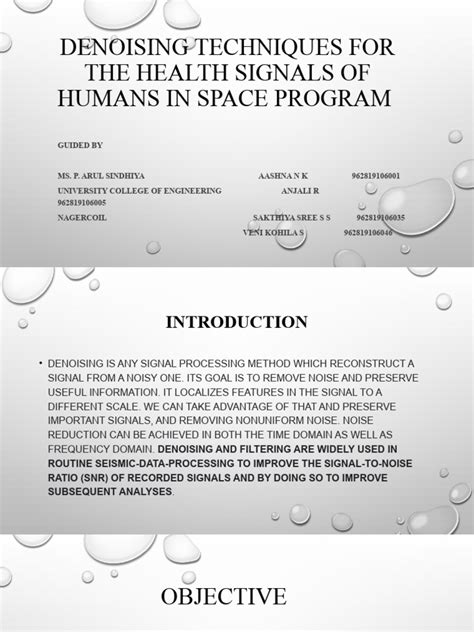Denoising Techniques For The Health Signals Of Humans In Space Program Pdf Wavelet Filter