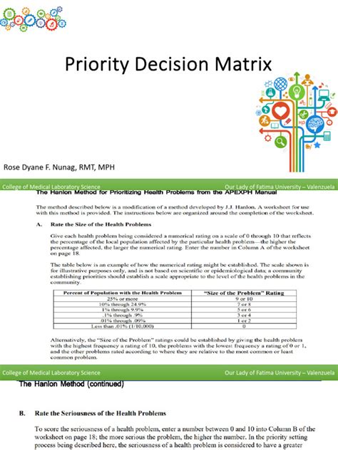 Priority Decision Matrix 1 Pdf