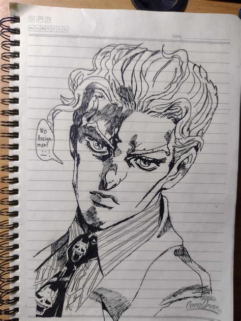 Kira Yoshikage Kira Yoshikage Drawing Yoshikage Kira Manga Cool